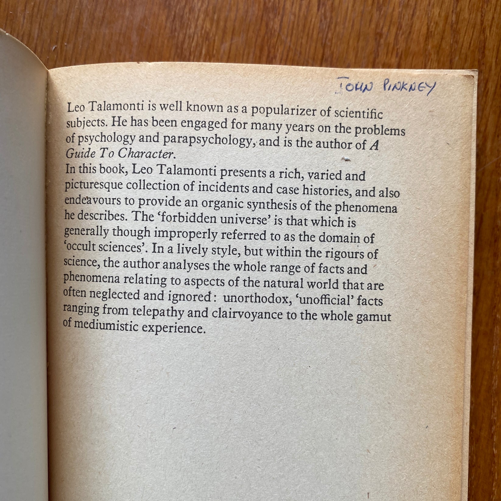 Forbidden Universe - Leo Talamonti – Rumorbooks